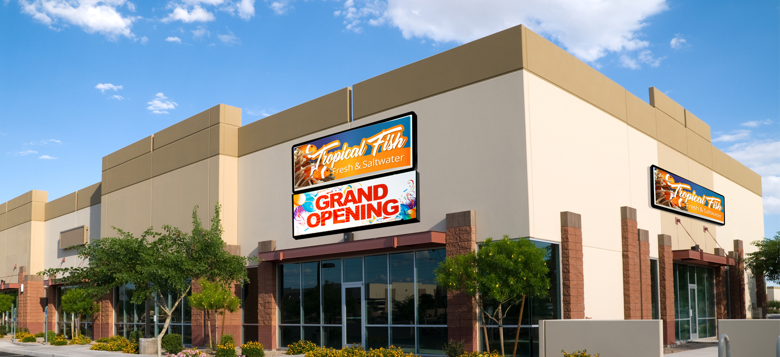 Combo Lighted and Electronic Message Center Signs - The Sign Genies