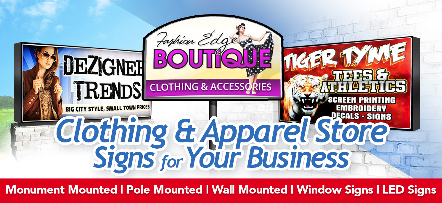 Signs for Clothing & Apparel Stores | The Sign Genies