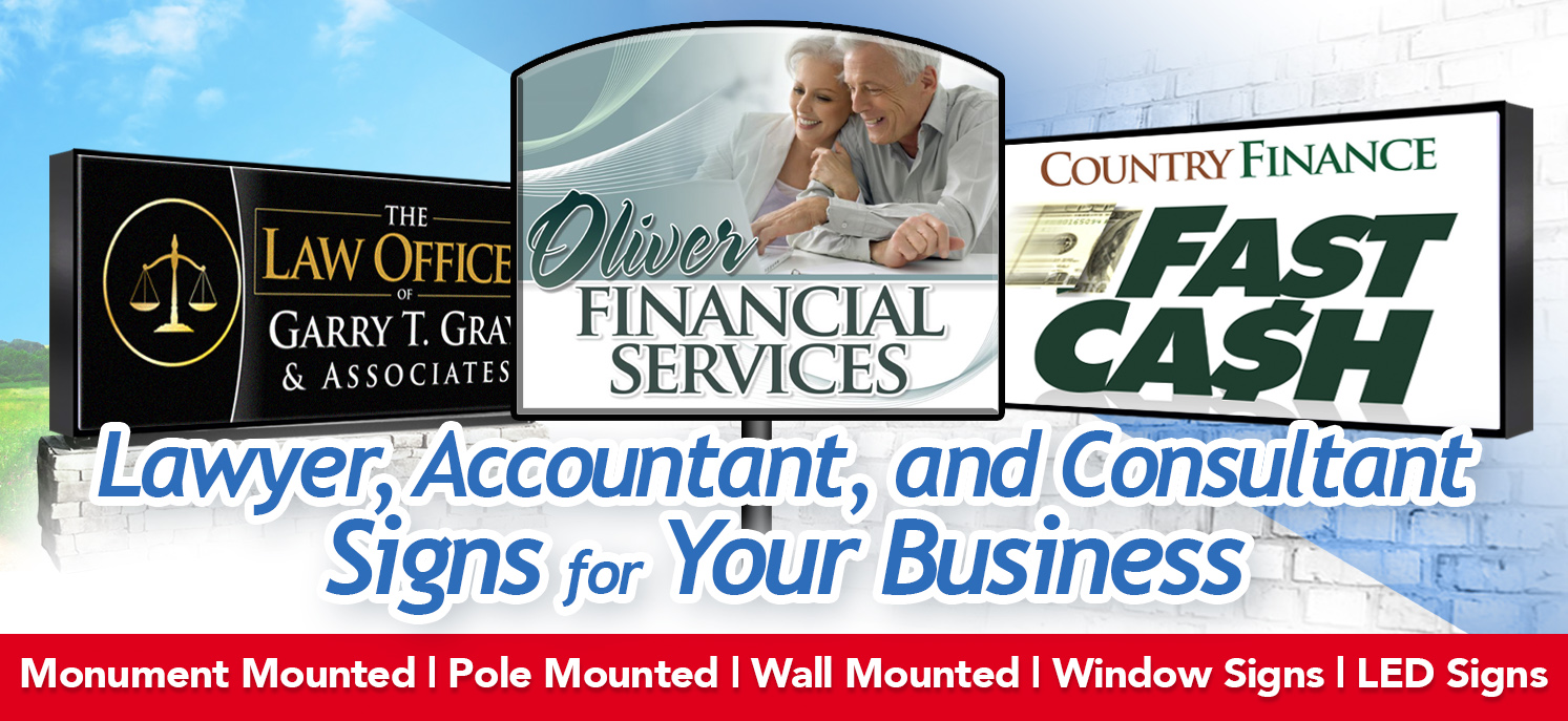 Signs for Professional Services, Lawyers, Accountants, and Consultants ...